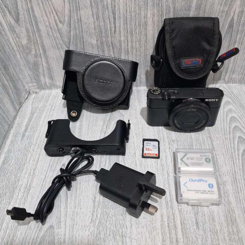 Sony Cyber-Shot DSC-RX100 20.1MP Camera With 3x Batts, 32GB Mem ...